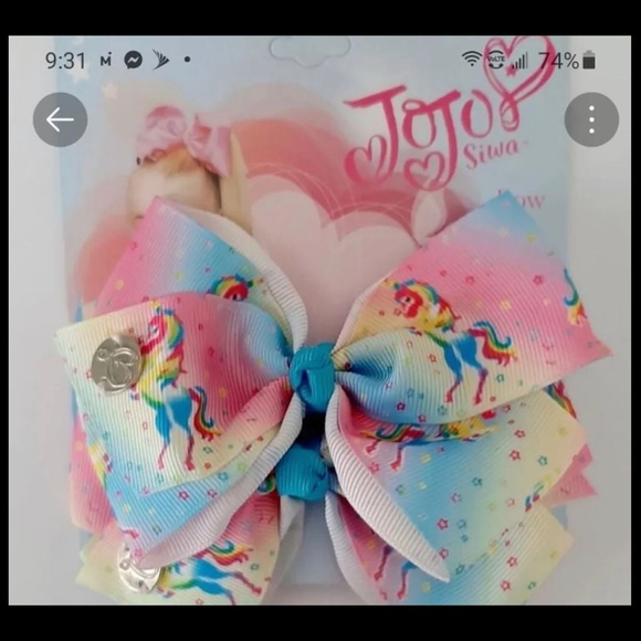 JoJo Siwa | Accessories | Jojo Siwa Girls 2 Mini Bows Unicorn | Poshmark